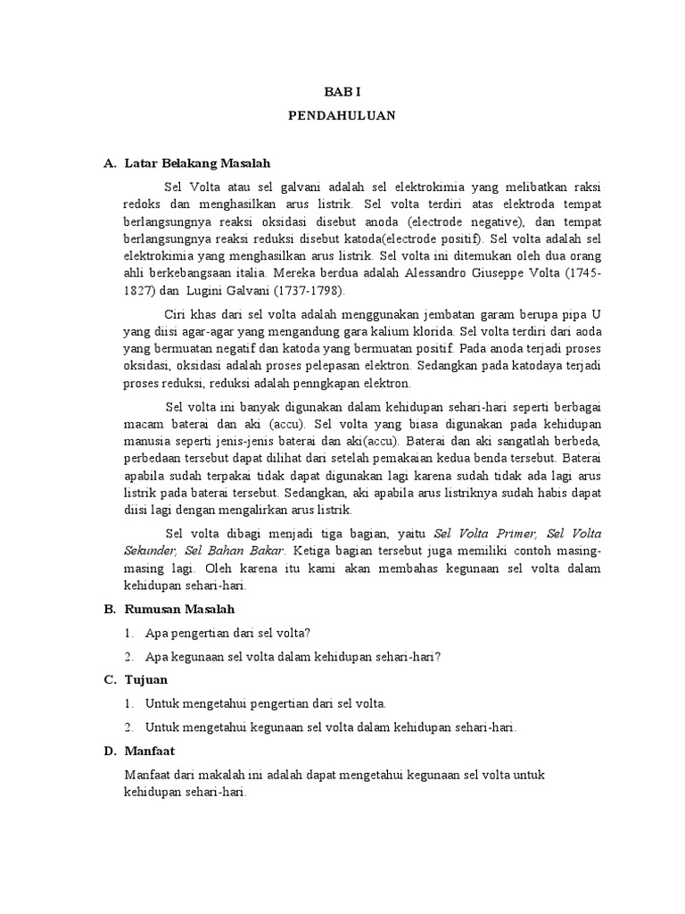 .2.makalah Sel Volta | PDF