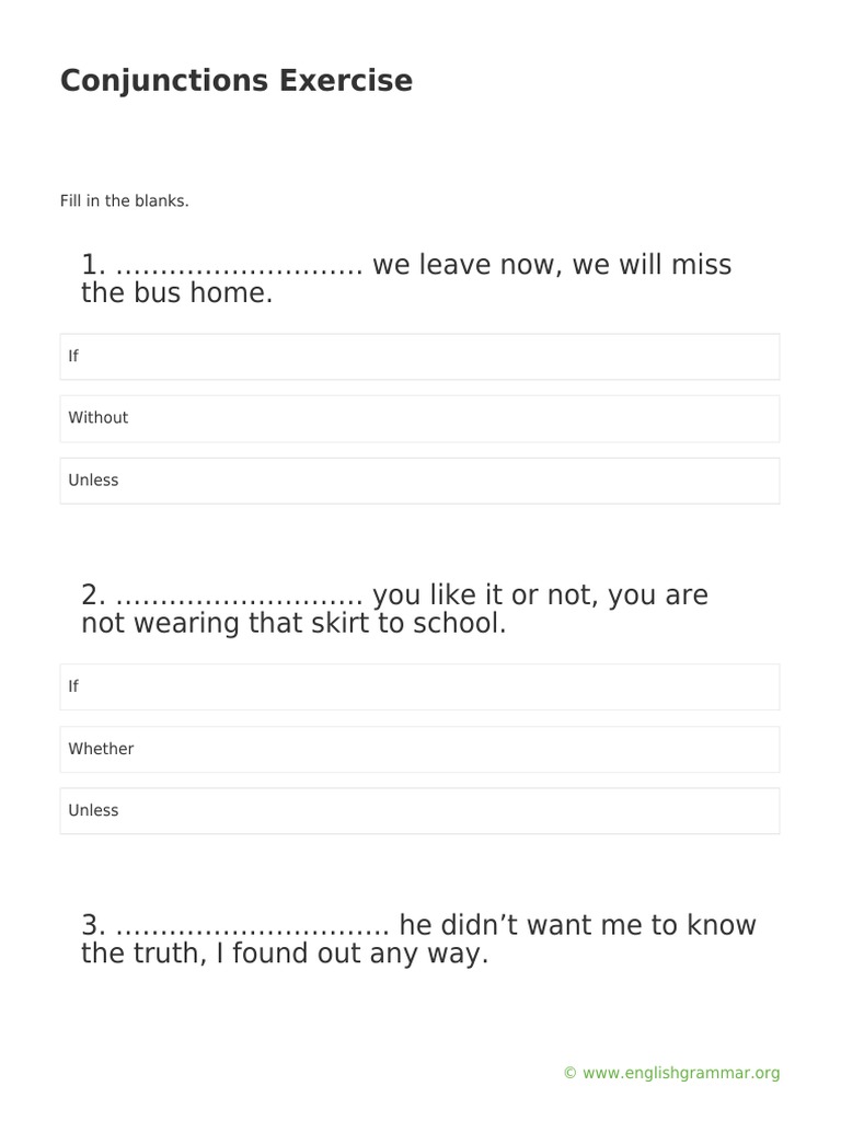 Mastering Conjunctions: An Exercise in Identifying Connective Words | PDF