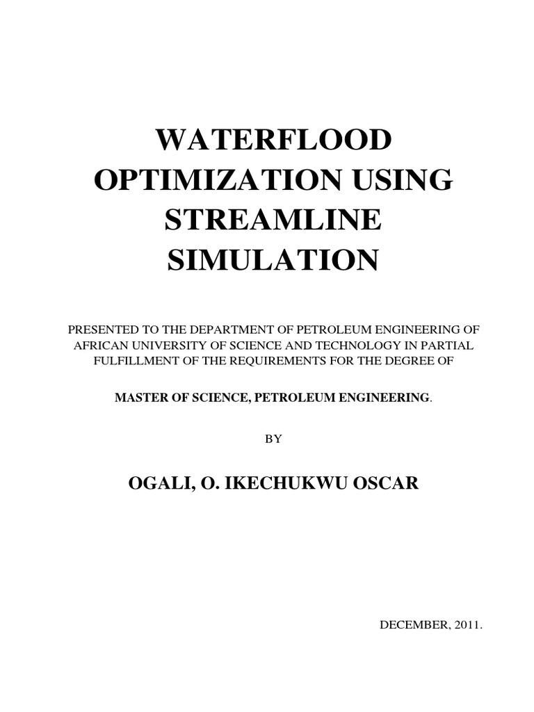 Waterflood Optimization Using Streamline | PDF | Petroleum Reservoir | Extraction Of Petroleum