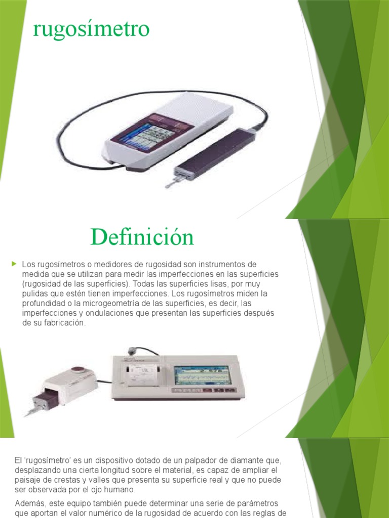 Rugosímetro Diapositivas | PDF | Rugosidad de la superficie