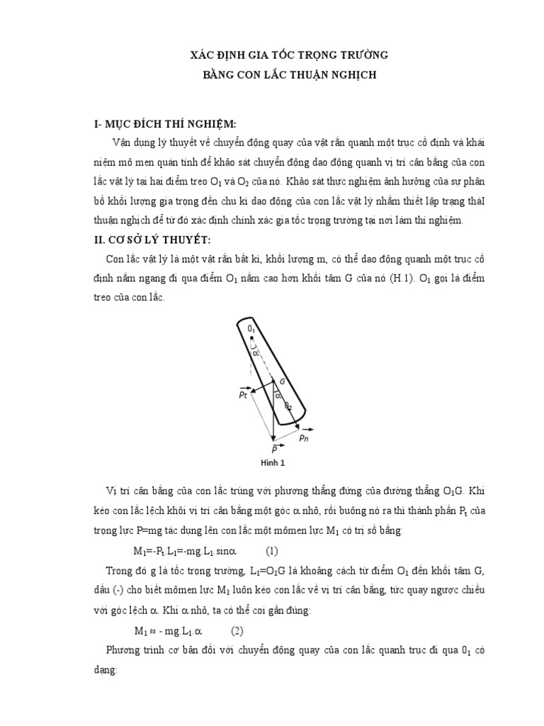 123doc Bao Cao Thi Nghiem Vat Li 1 | PDF