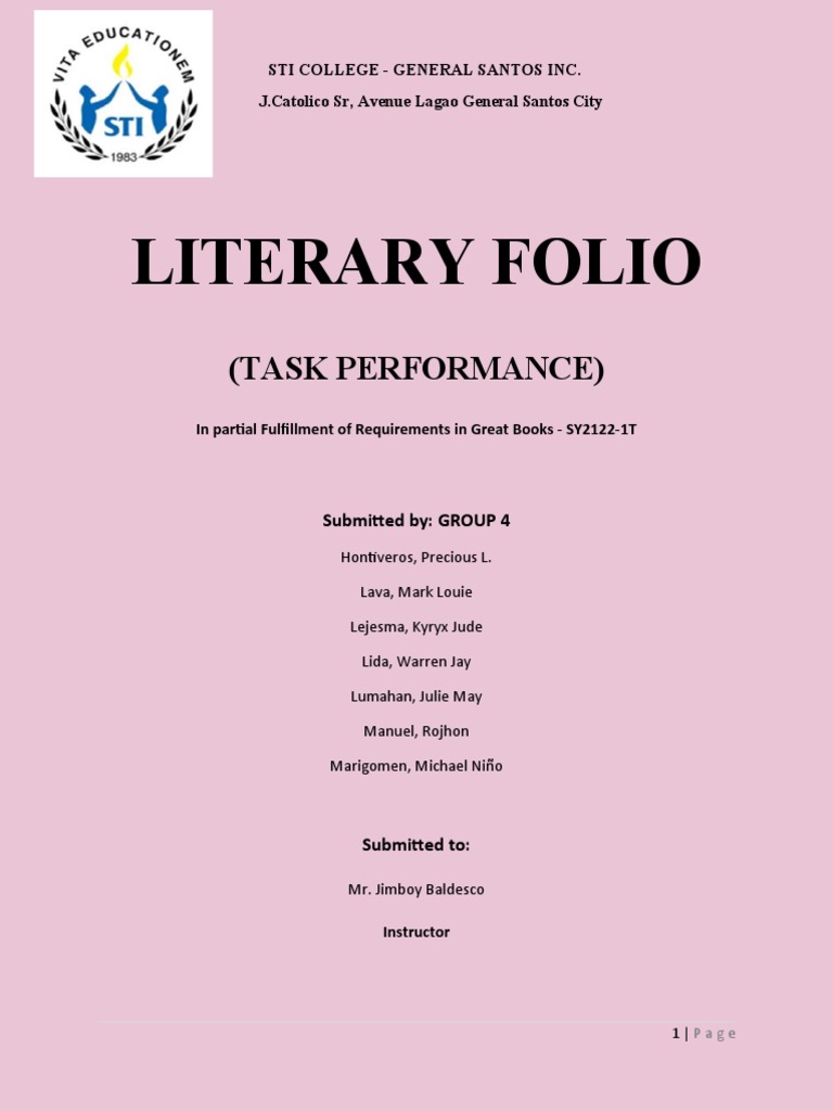 Great Books Literary Folio | PDF | Poetry | Short Stories