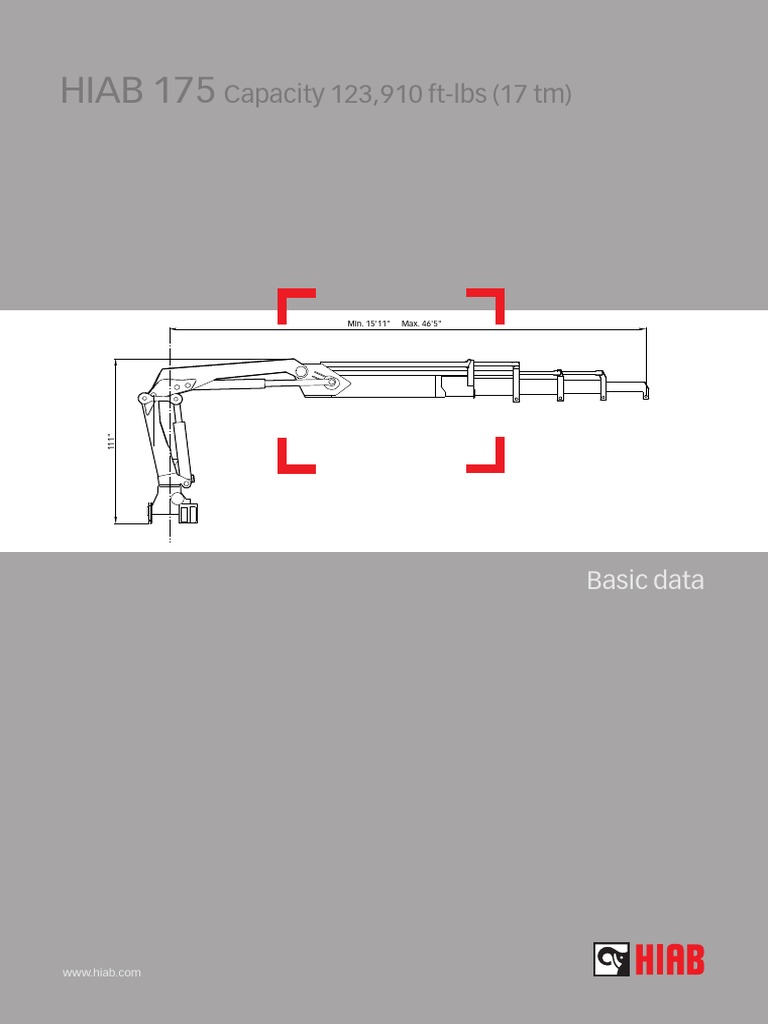 Hiab 175 Data Sheet | PDF