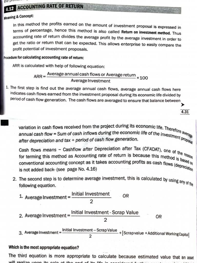 Accounting Rate of Return | PDF | Depreciation | Business