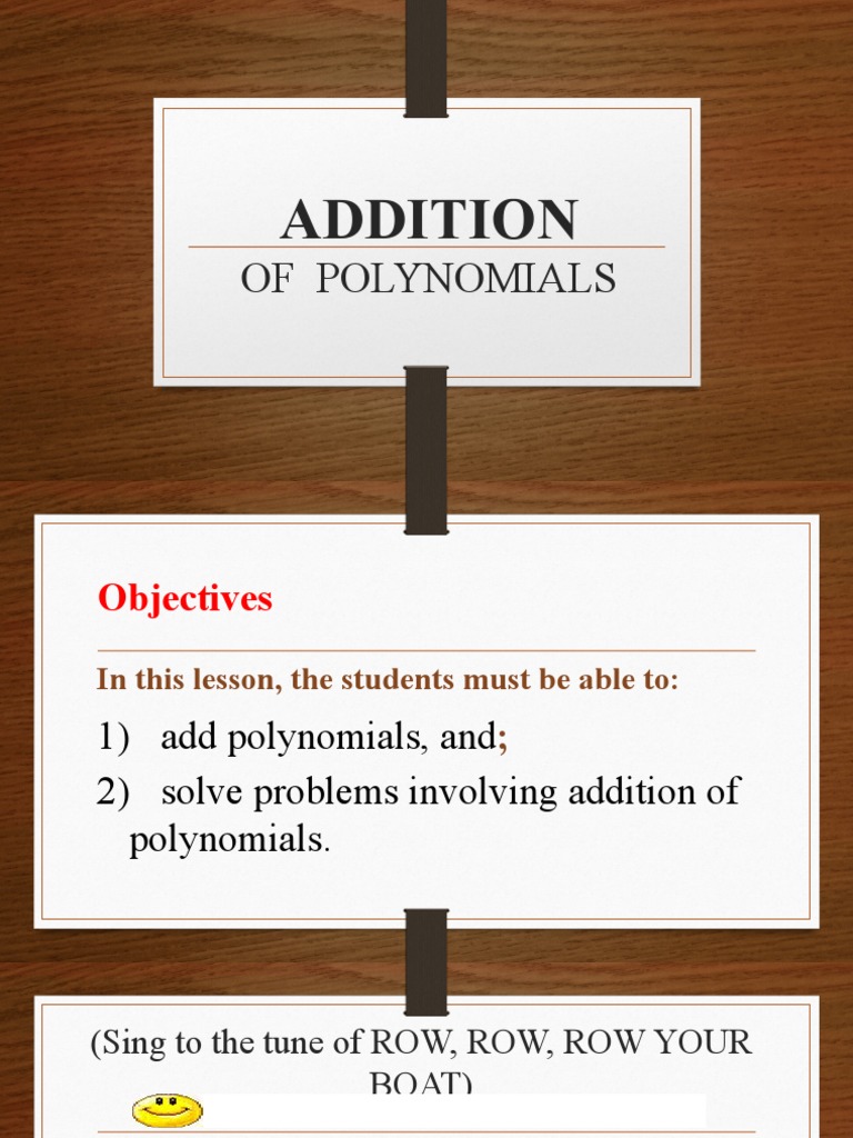 Polynomial Addition for Students | PDF | Polynomial | Mathematical Analysis