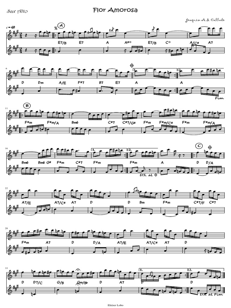 Flor Amorosa-Sax - Alto | PDF