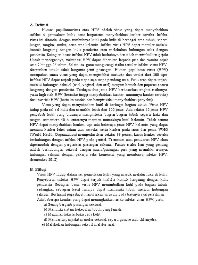 Makalah Bab 2B HPV | PDF
