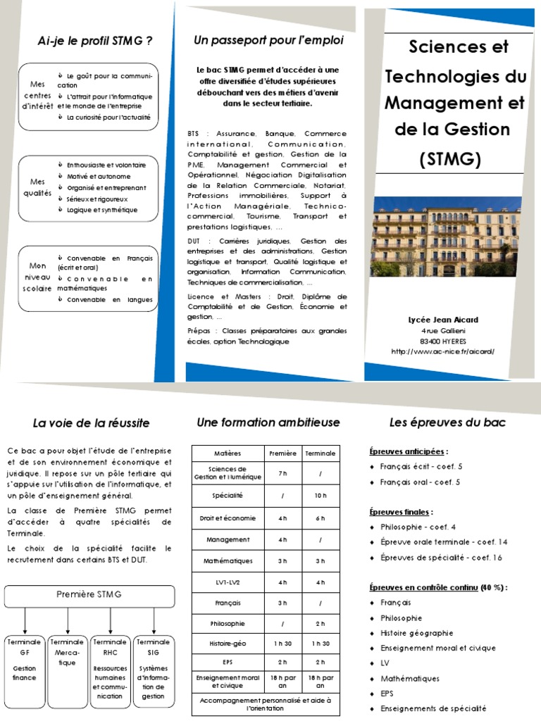 Bac STMG : Formation et Débouchés | PDF | Économie