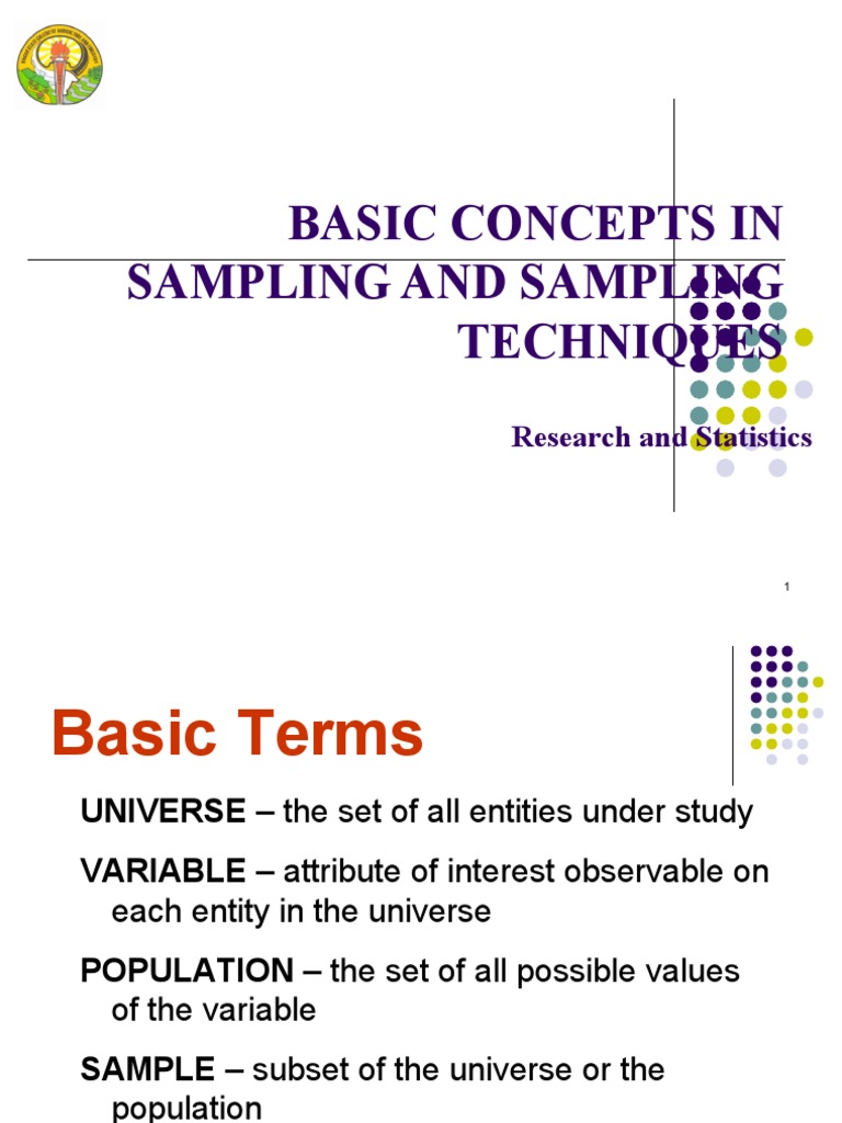 Basic Concepts in Sampling and Sampling Techniques | PDF | Sampling ...