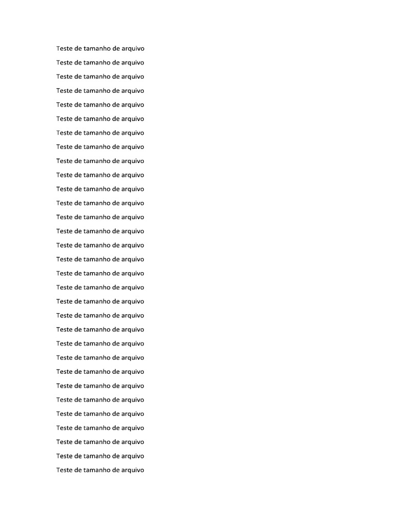Teste de Tamanho de Arquivo 1 PDF | PDF