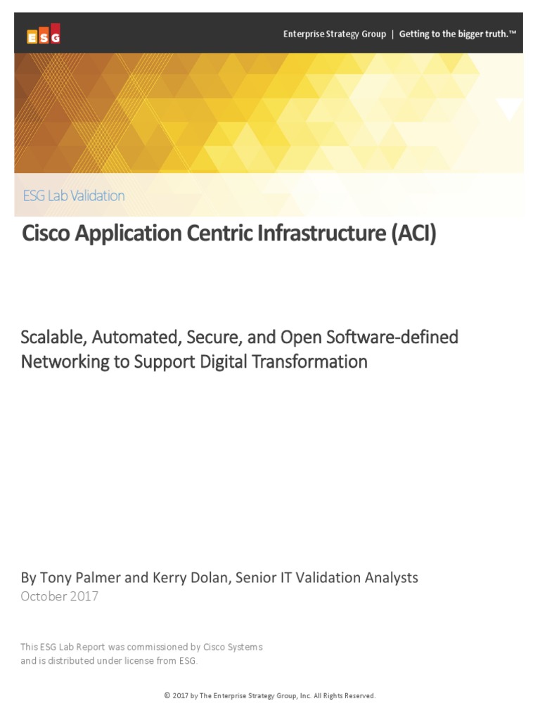 Cisco Application Centric Infrastructure (ACI) | PDF | Computer Network ...