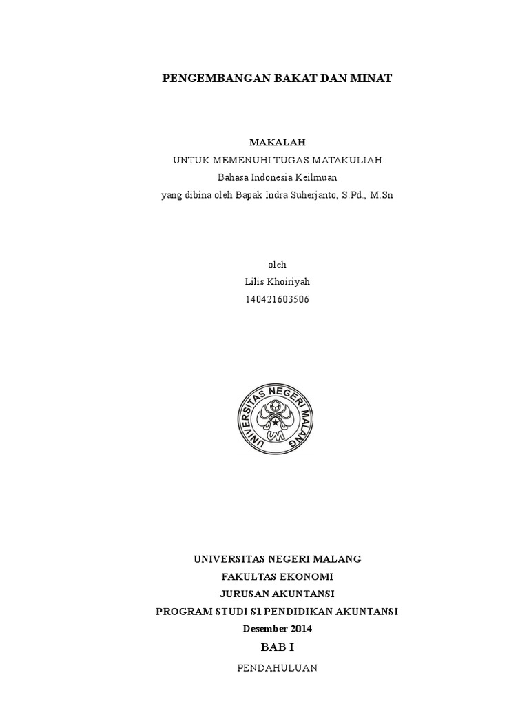 Pengembangan Bakat Dan Minat | PDF