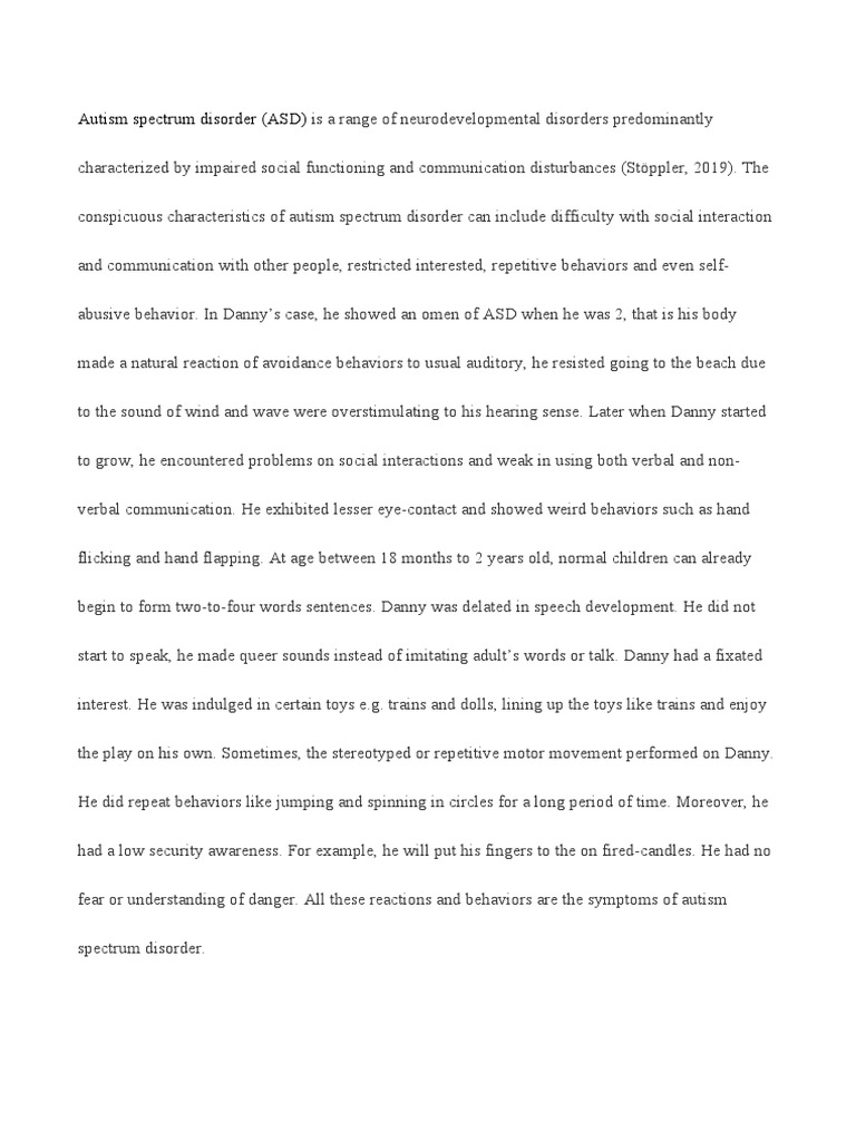 A Case Study of ASD Child | PDF | Autism Spectrum | Teachers