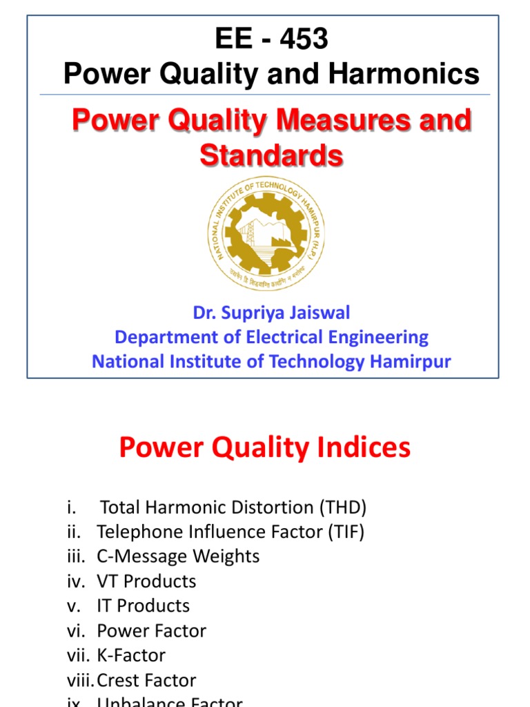 Power Quality Standards and Measures | PDF | Electromagnetic ...