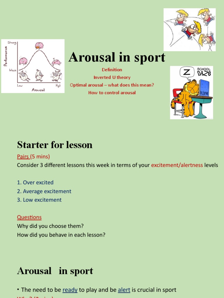 Arousal in Sport | PDF | Anxiety | Psychological Concepts