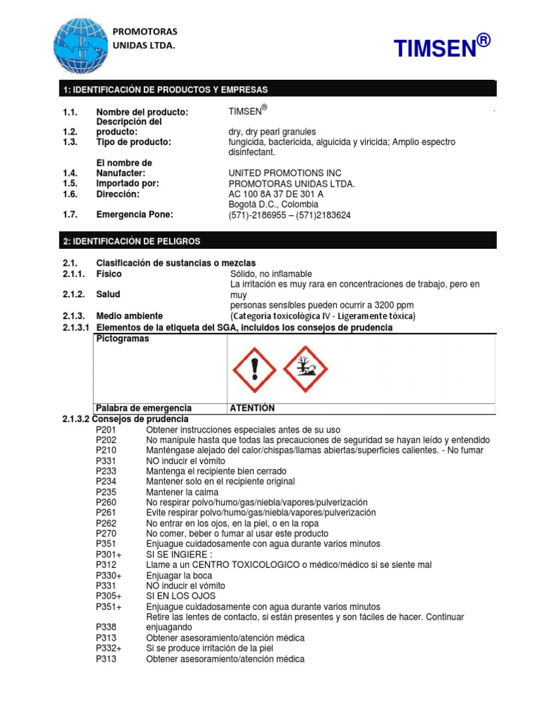 Timsen HDS | PDF | Residuos | Agua