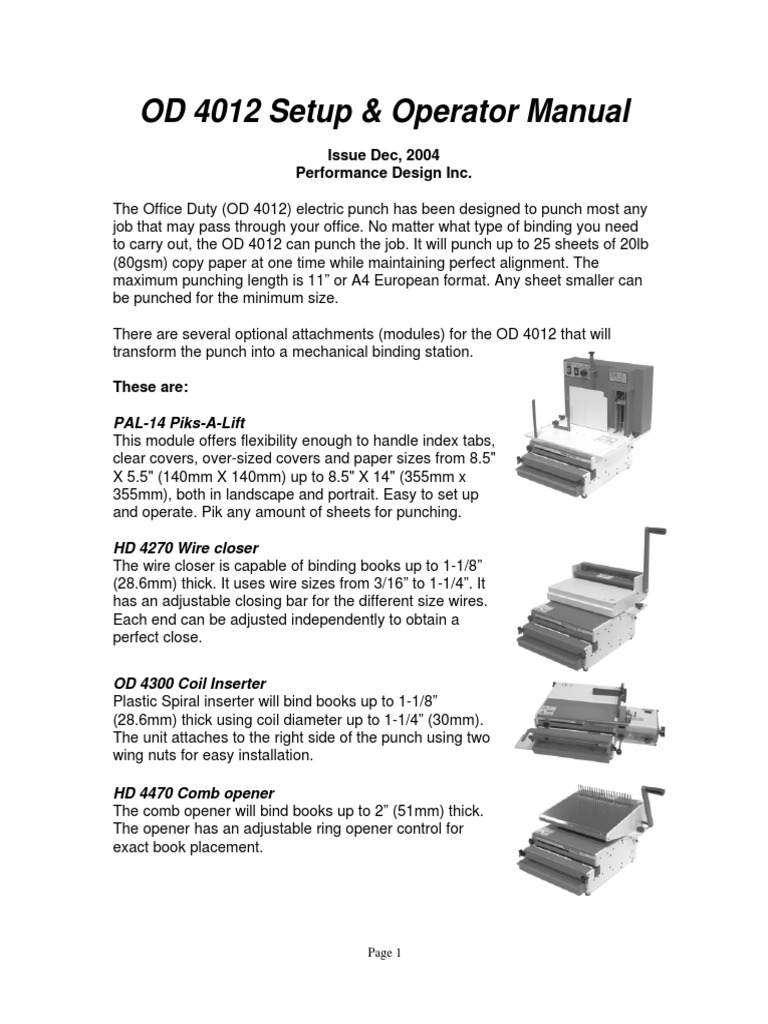 OD 4012 Setup & Operator Manual | PDF | Ac Power Plugs And Sockets ...