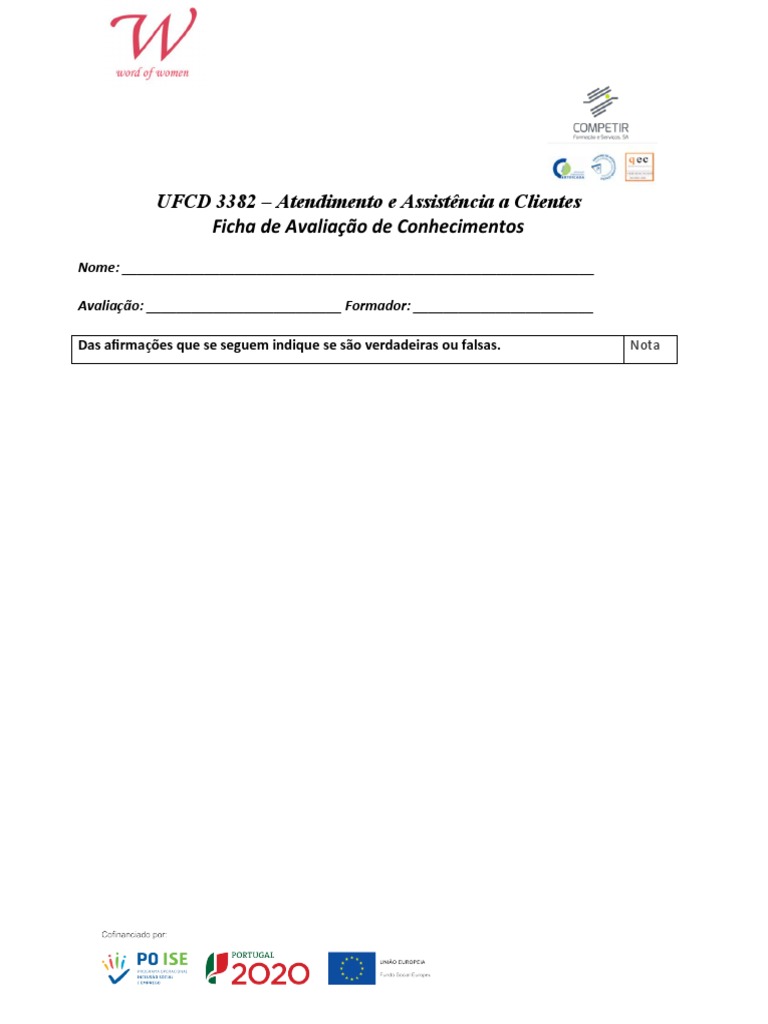 Ufcd - 3382 Teste | PDF | Finanças e Administração de Capital