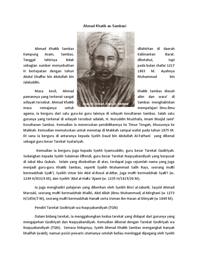 Ahmad Khatib As-Sambasi | PDF | Agama & Spiritualitas