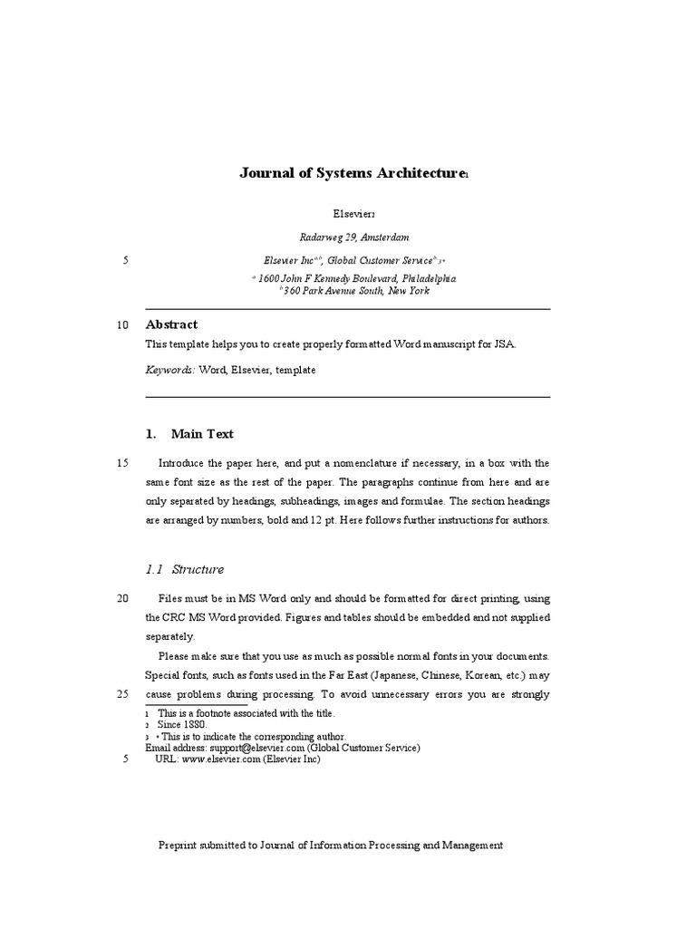 Journal of Systems Architecture: 1.1 Structure | PDF | Microsoft Word ...