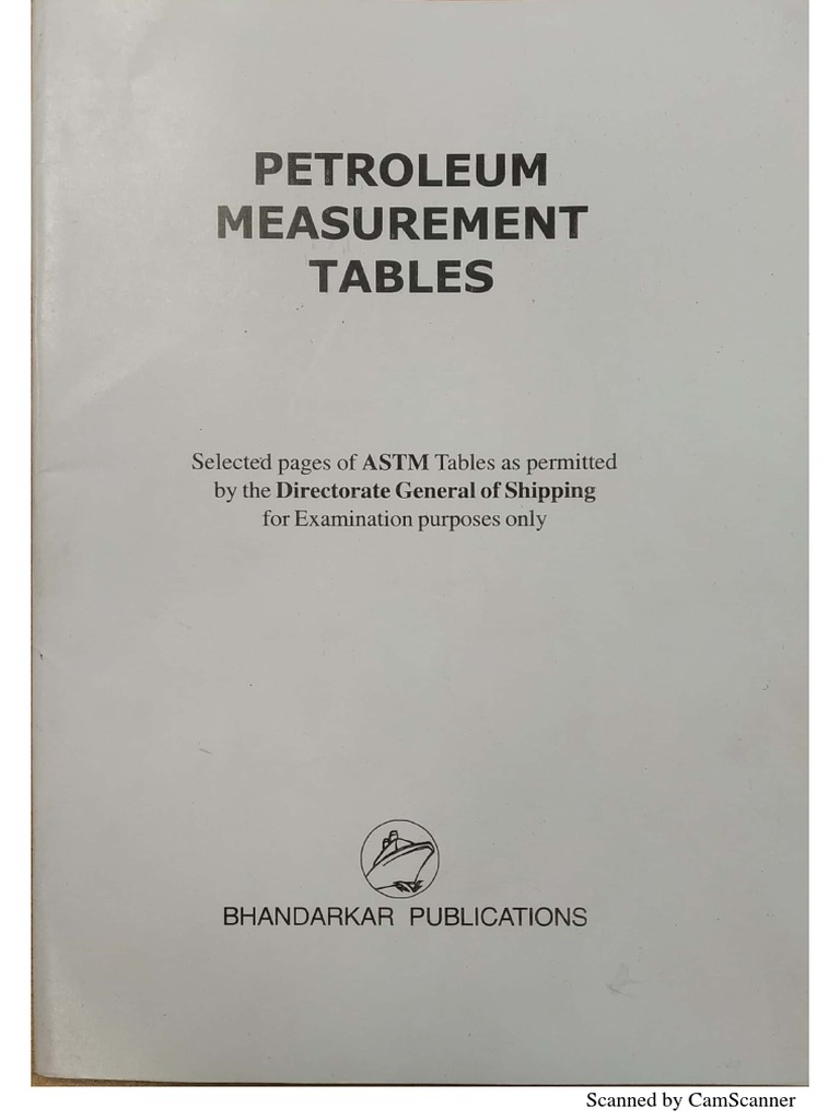 ASTM Petroleum Measurement Tables | PDF