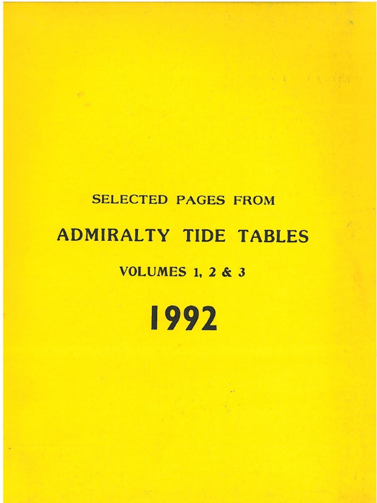 Tide Tables | PDF