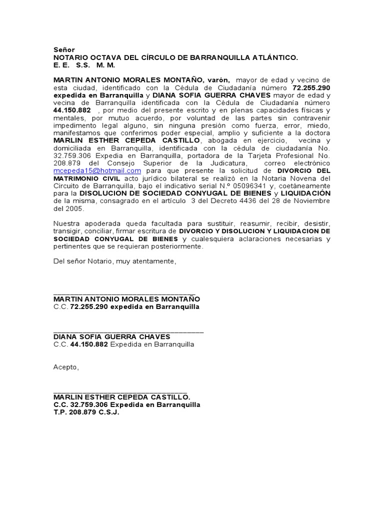 Divorcio Autenticar | PDF | Divorcio | Propiedad de la comunidad