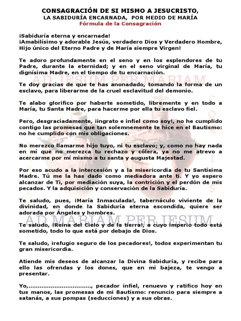 Formula de Consagración TVD | PDF | María, madre de Jesús | Pecado