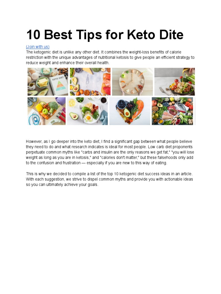 10 Best Tips For Keto Dite Plan | PDF | Dieting | Low Carbohydrate Diet