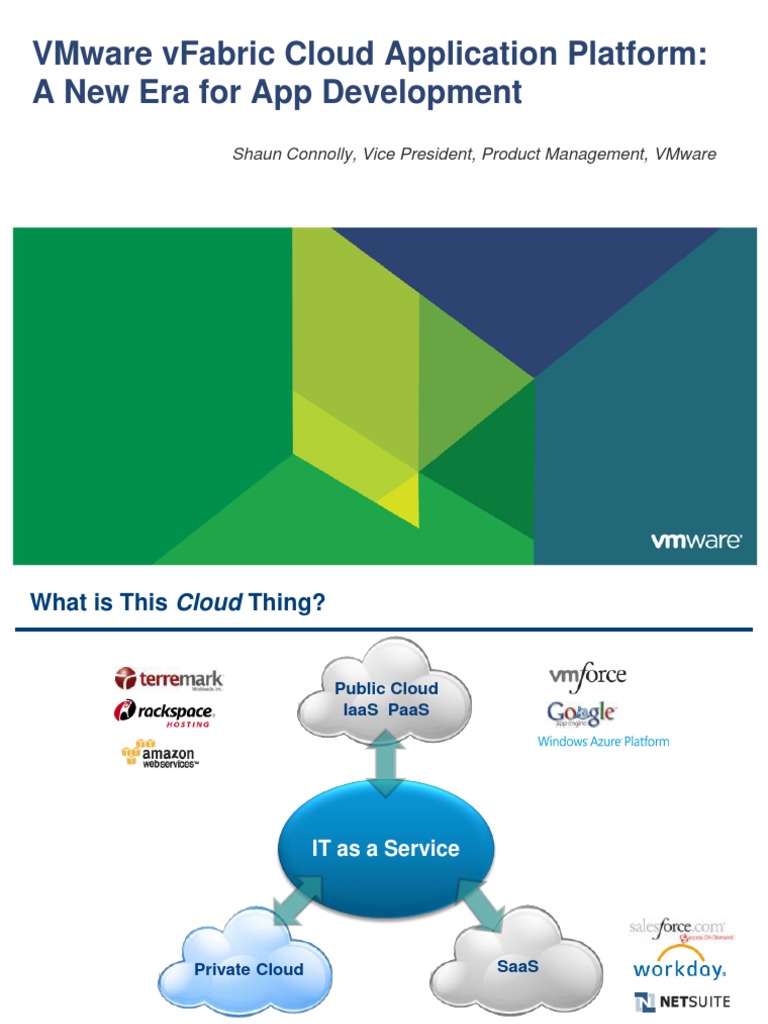 Vmware Vfabric Cloud Application Platform A New Era For App Development 256580v2 | PDF | Cloud ...