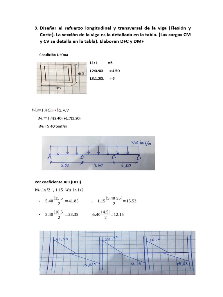 Diseñar El Refuerzo Longitudinal y Transversal de La Viga | PDF ...