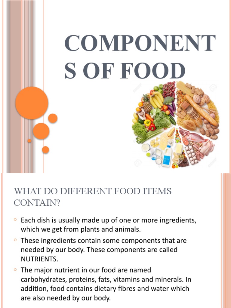 Components of Food for 7th Class | PDF