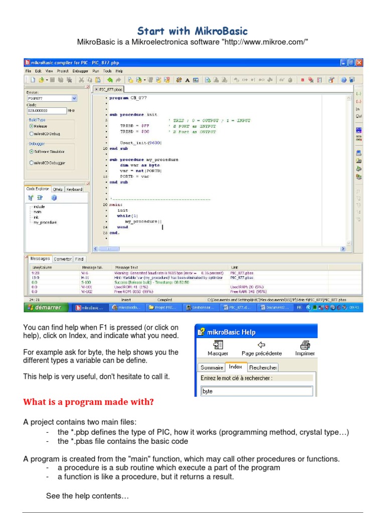 Start With MikroBasic | PDF | Subroutine | Computer Program
