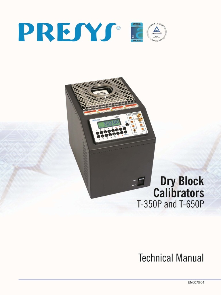 T-350P / T-650P Calibrator Safety Guide | PDF | Calibration | Thermocouple