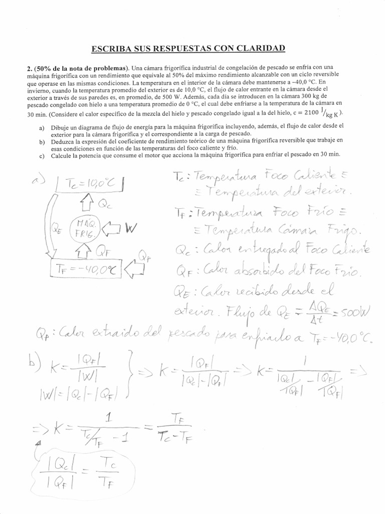 ExFII - 2014 Junio - Prob 2 Sol | PDF | Temperatura | Química Física