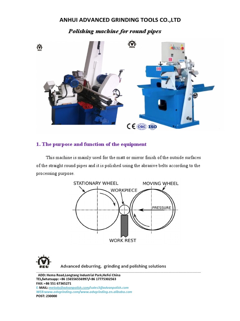 Quotation of Pipe Polishing Machine | PDF | Grinding (Abrasive Cutting ...