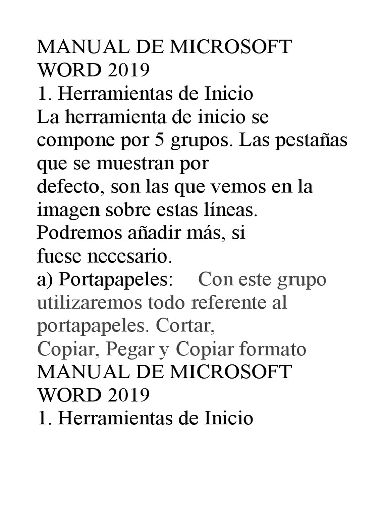 Manual de Microsoft Word 2019 | PDF | Suites de oficina | Software