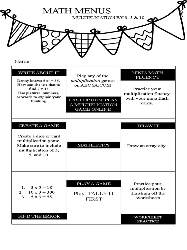 Multiplication Activities Guide | PDF | Multiplication | Mathematics