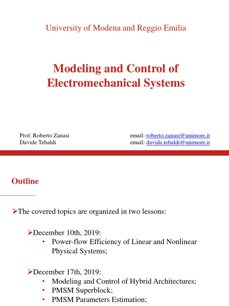 Modeling and Control of Electromechanical Systems | PDF | Nonlinear ...