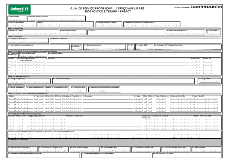 Guia SADT | PDF | Ciências da Saúde | Medicina Clínica