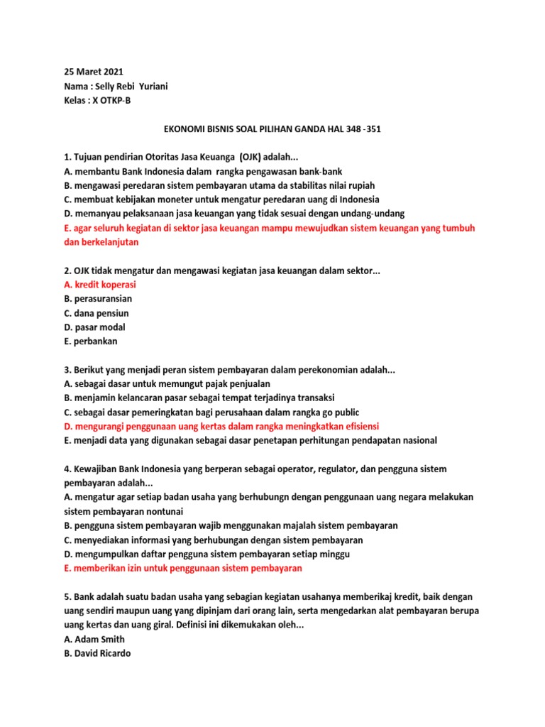 Sellly Rebi Yuriani X Otkp-B Mapel Ekobis | PDF