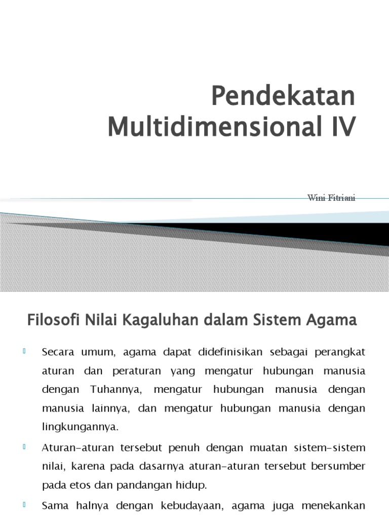 Pendekatan Multidimensional IV | PDF