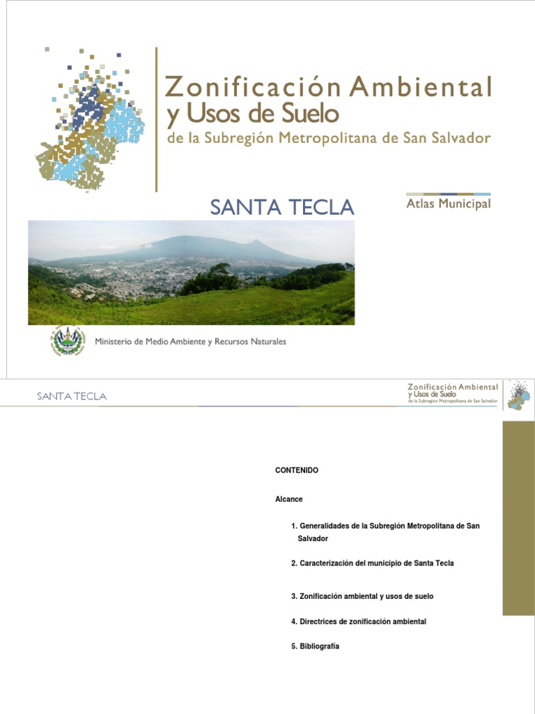 SANTA TECLA CONTENIDO. Alcance. 1. Generalidades de La Subregión ...