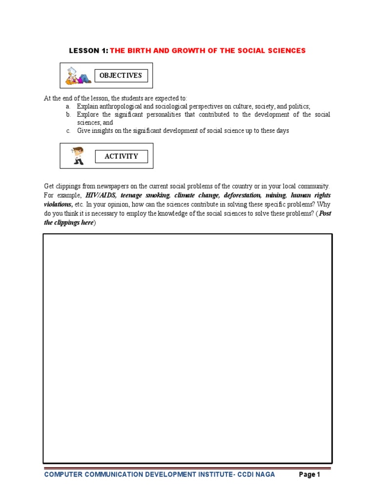 Objectives: The Birth and Growth of The Social Sciences | PDF ...