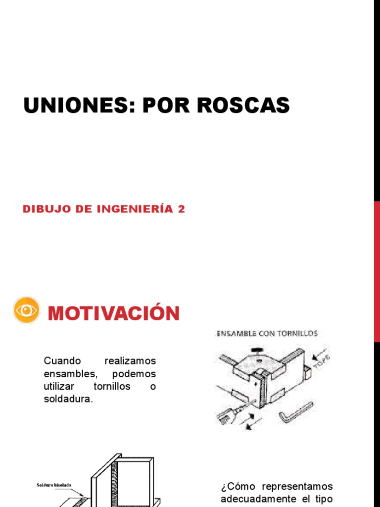 05 Uniones Roscadas | PDF | Tornillo | Mecanizado