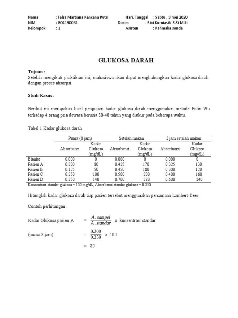 Glukosa Darah | PDF | Kesehatan Holistik