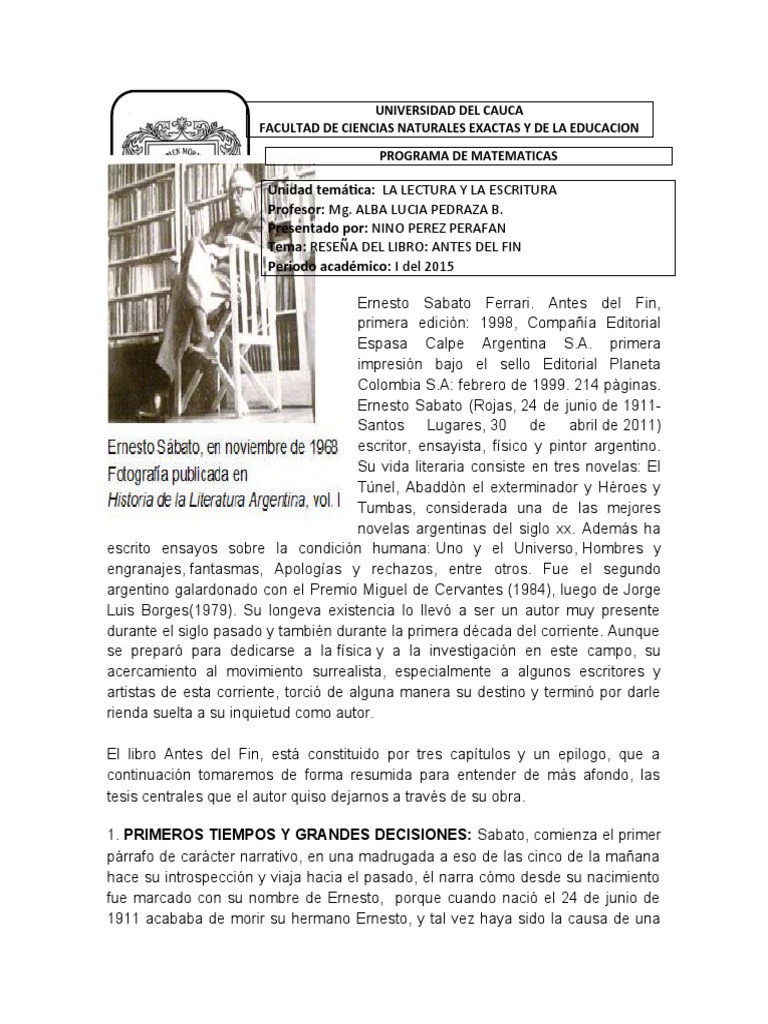 Antes Del Fin | PDF