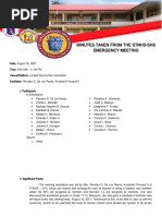 Narrative Report On The Conduct of School Led Watching Team and Hazard ...