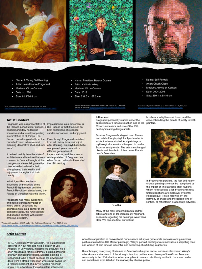 IB Visual Arts Comparative Study in A Nutshell | PDF | Paintings ...