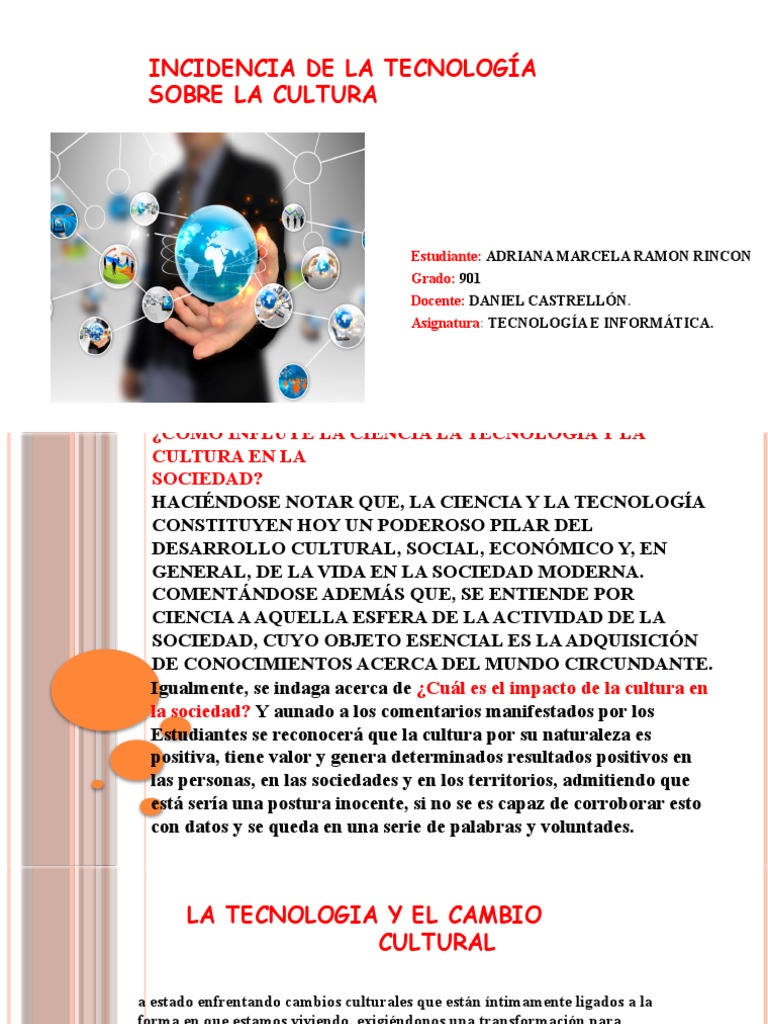 Incidencia De La Tecnología Sobre La Cultura Pdf